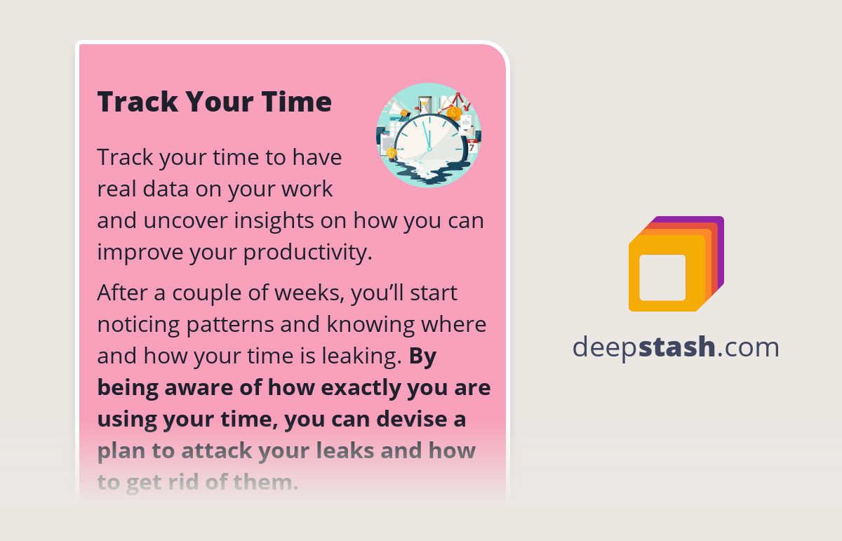 Track Your Time - Deepstash