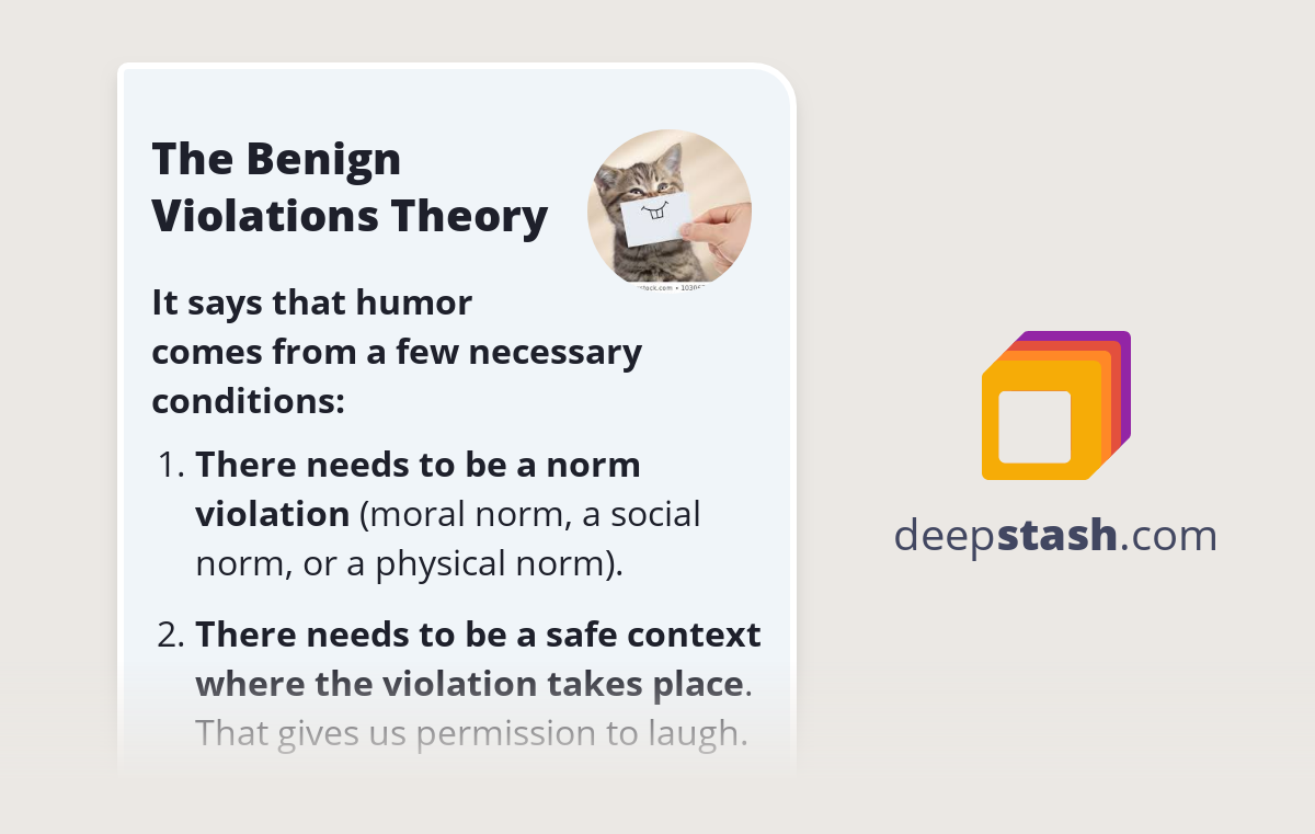 The Benign Violations Theory - Deepstash