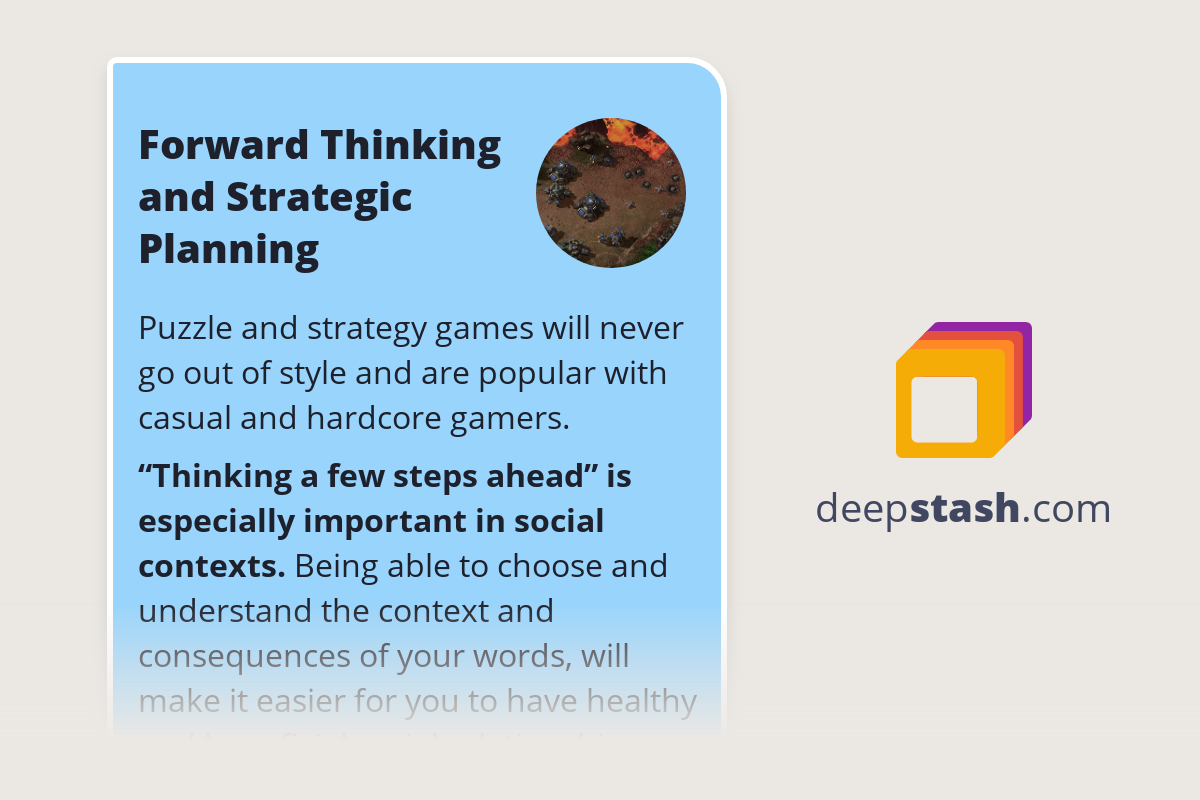 Forward Thinking and Strategic Planning - Deepstash