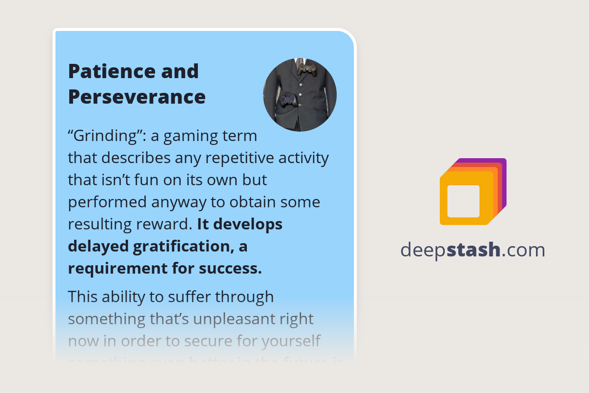 Patience and Perseverance - Deepstash