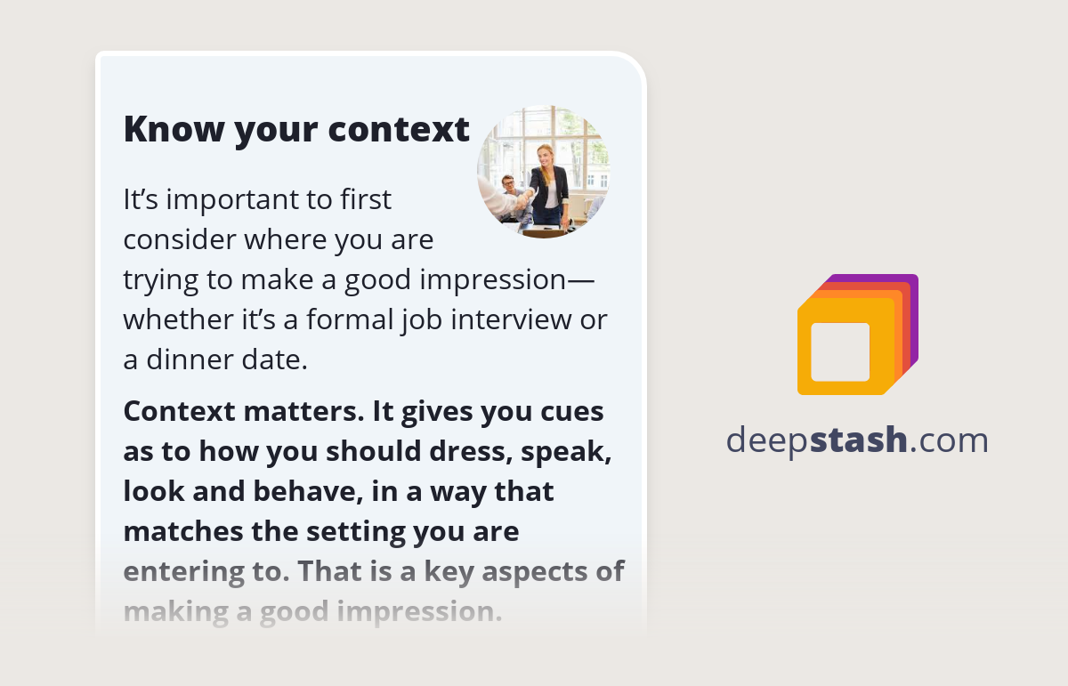 Know your context - Deepstash