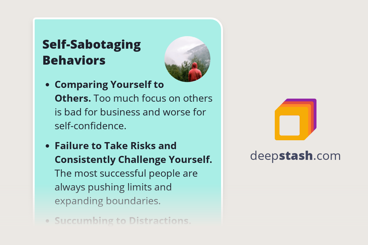 Self-Sabotaging Behaviors - Deepstash