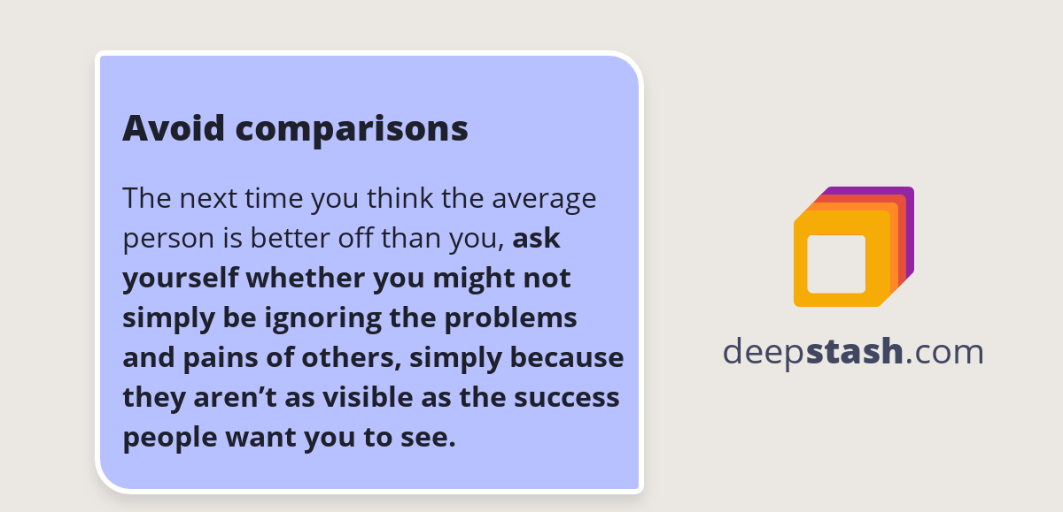 Avoid comparisons - Deepstash