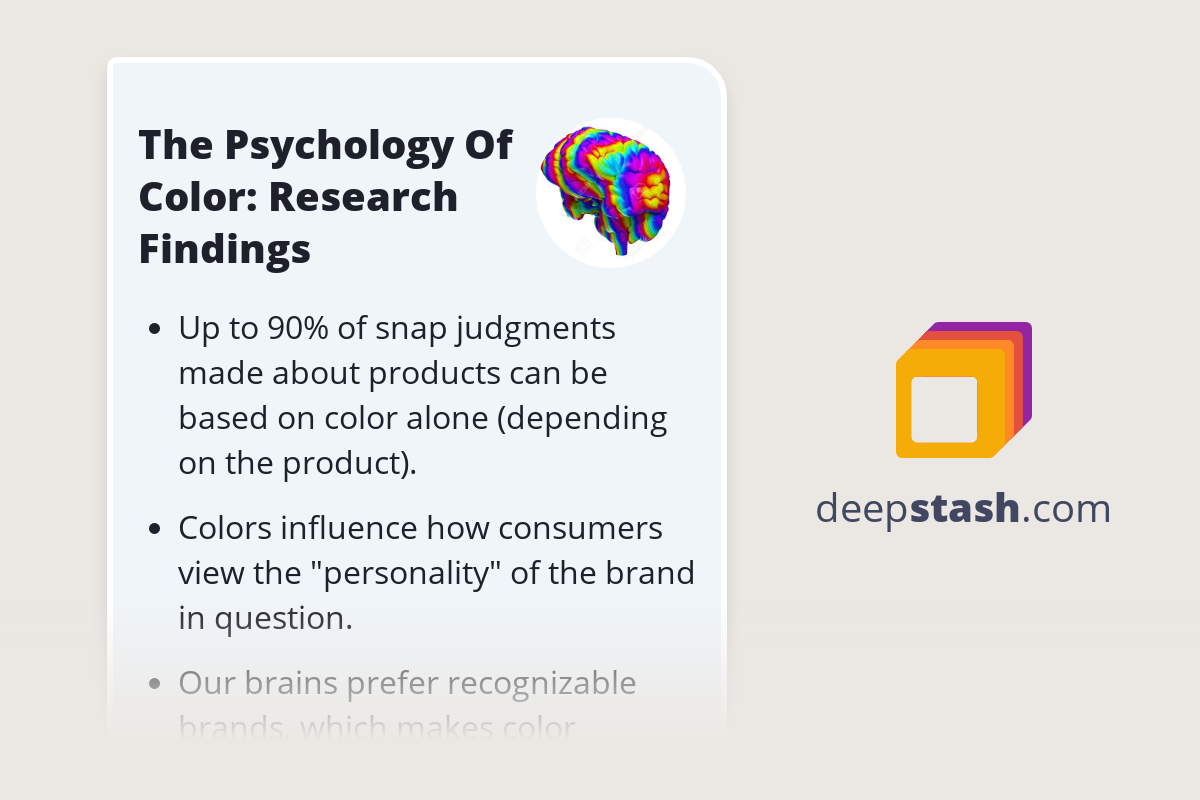 The Psychology Of Color: Research Findings - Deepstash