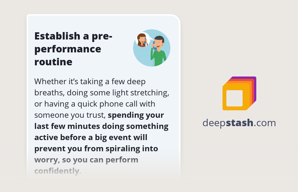 Establish a pre-performance routine - Deepstash