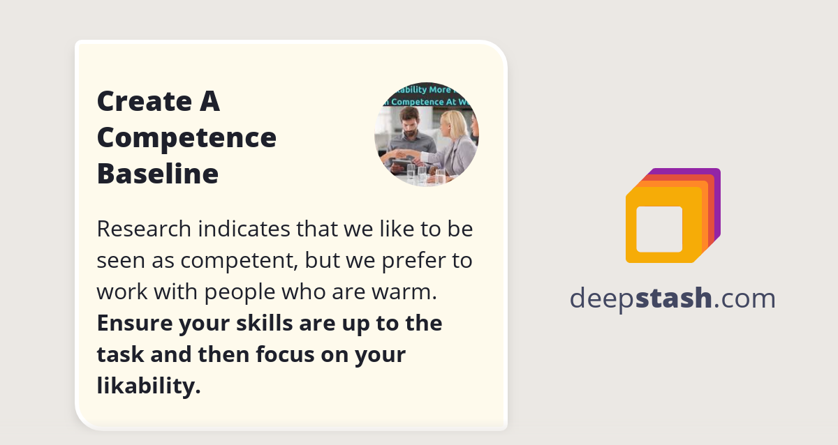Create A Competence Baseline - Deepstash