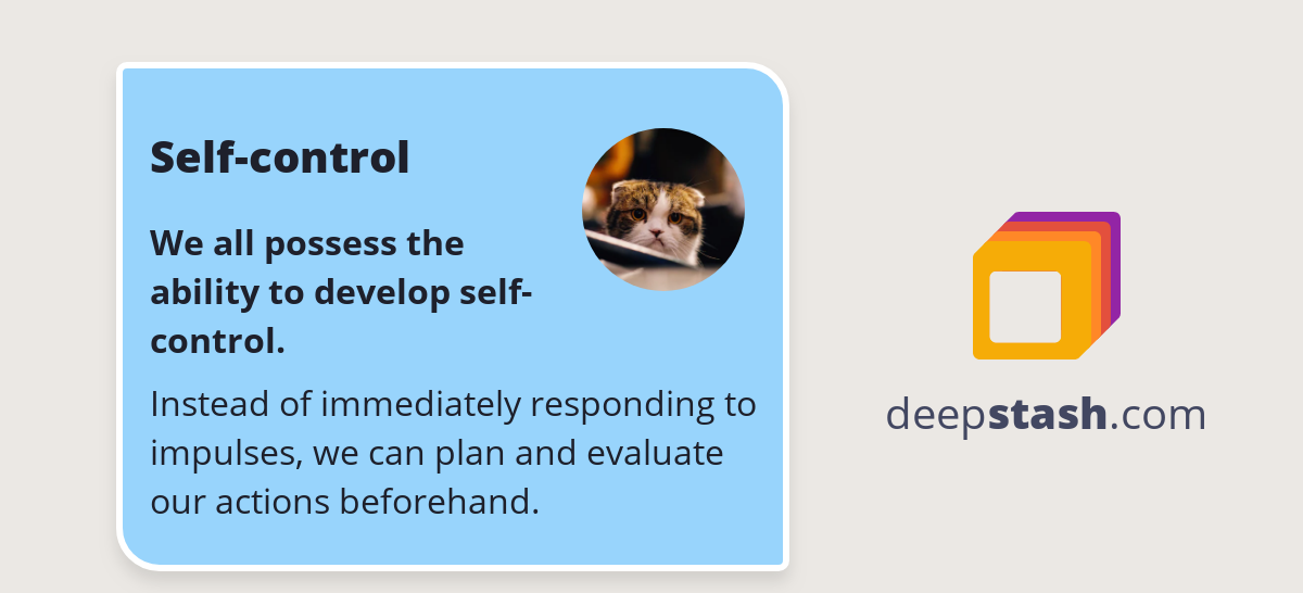 Self-control - Deepstash