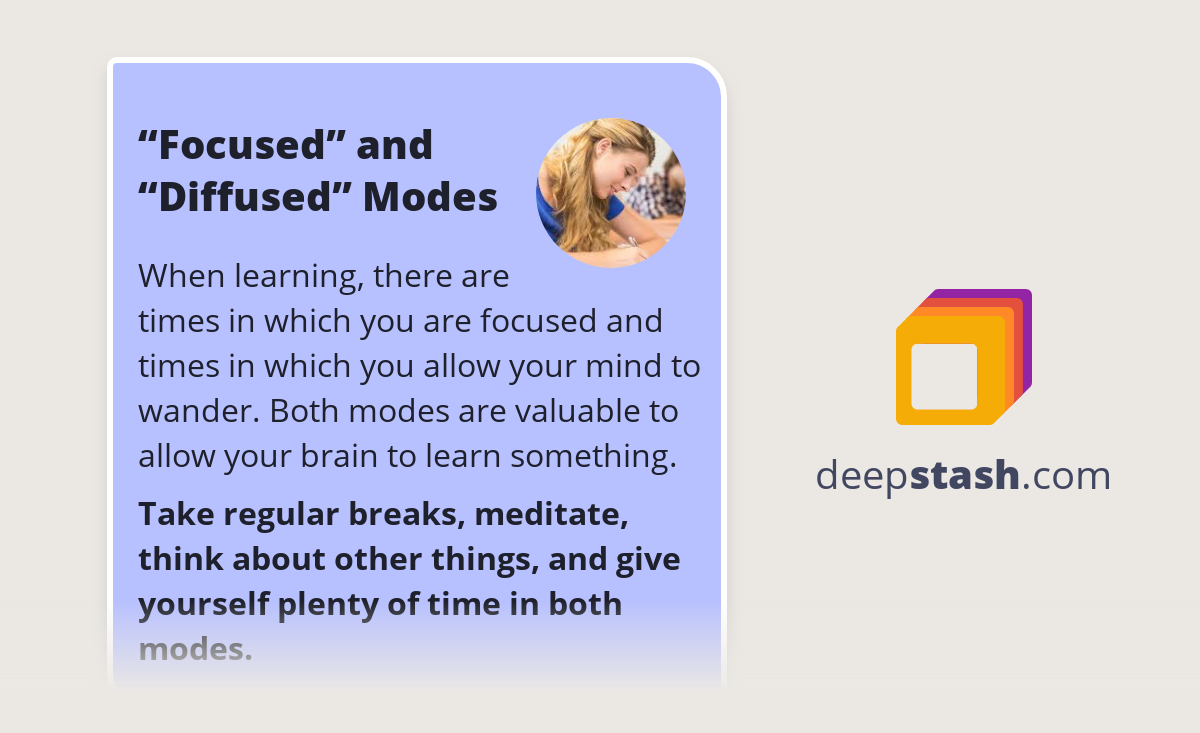 “focused” And “diffused” Modes Deepstash 8287