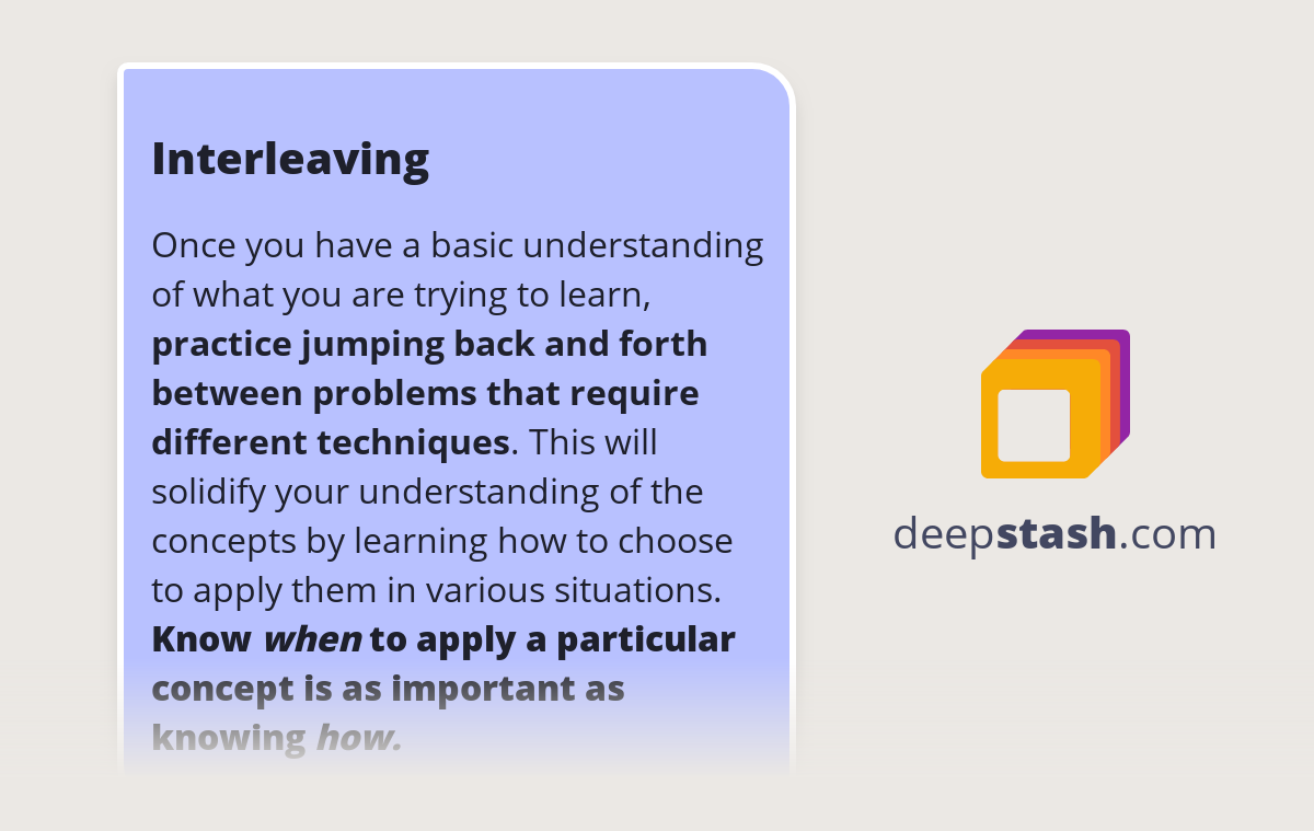 Interleaving - Deepstash
