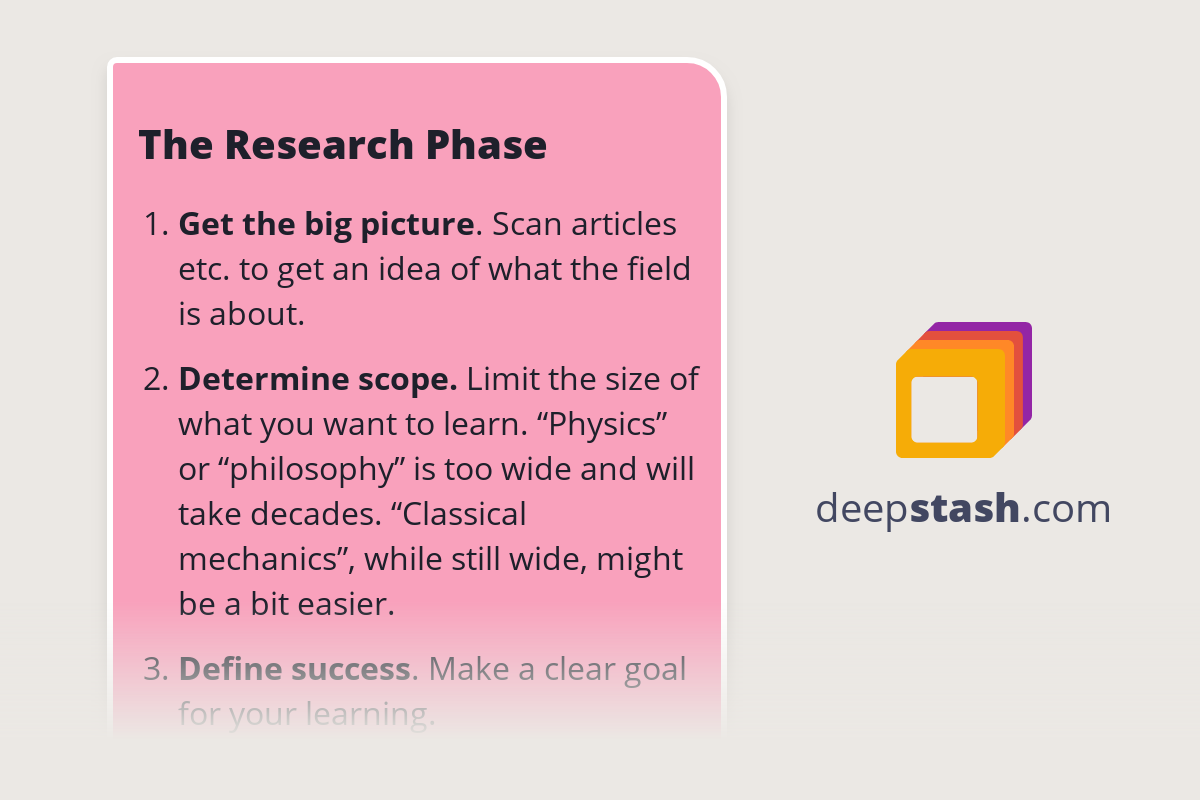 The Research Phase - Deepstash