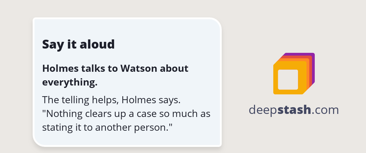 Say it aloud - Deepstash