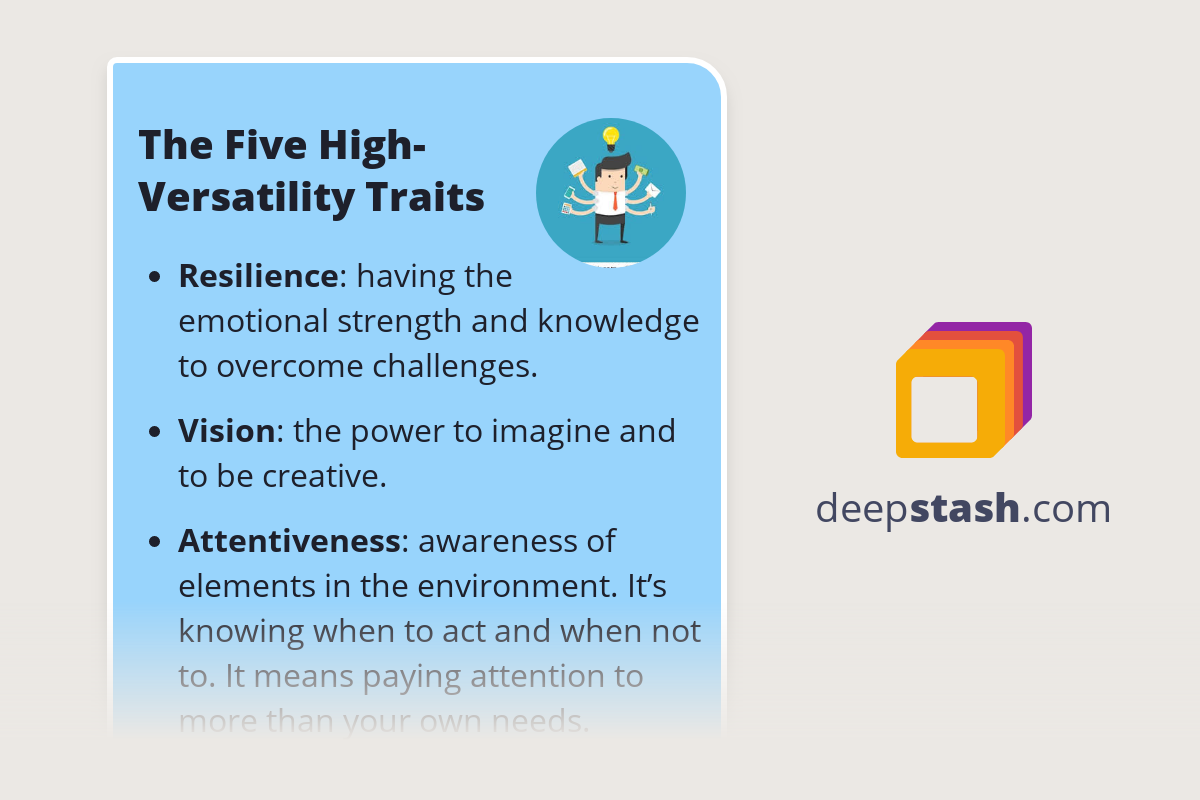 The Five High-Versatility Traits - Deepstash