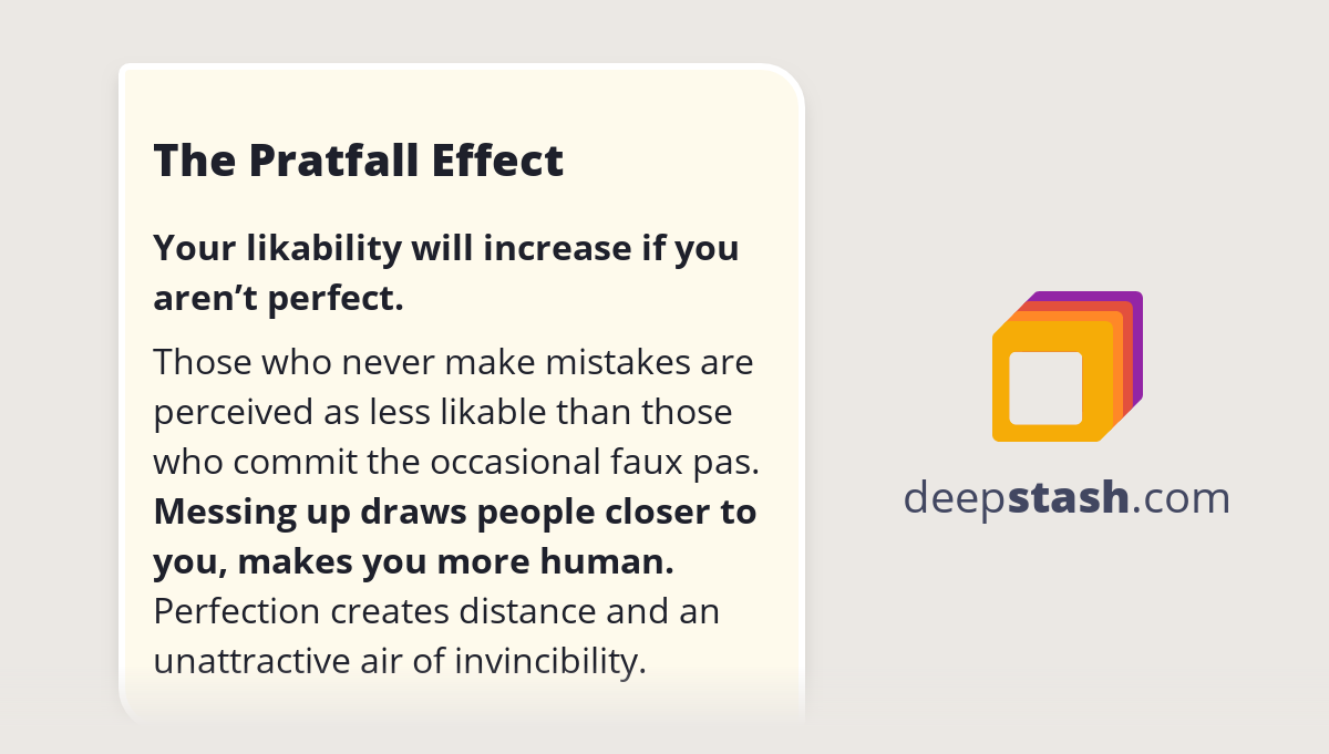 The Pratfall Effect - Deepstash