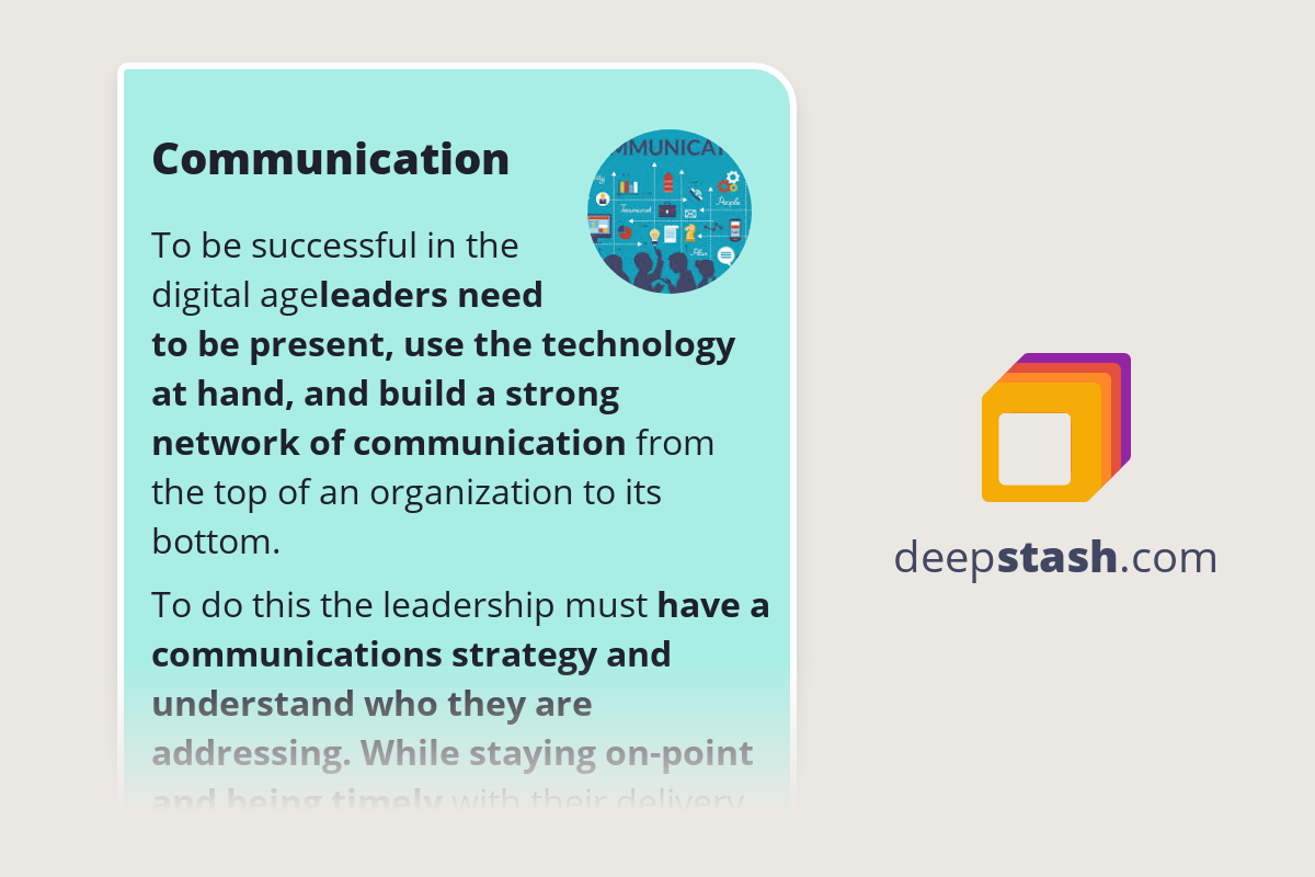 Communication - Deepstash