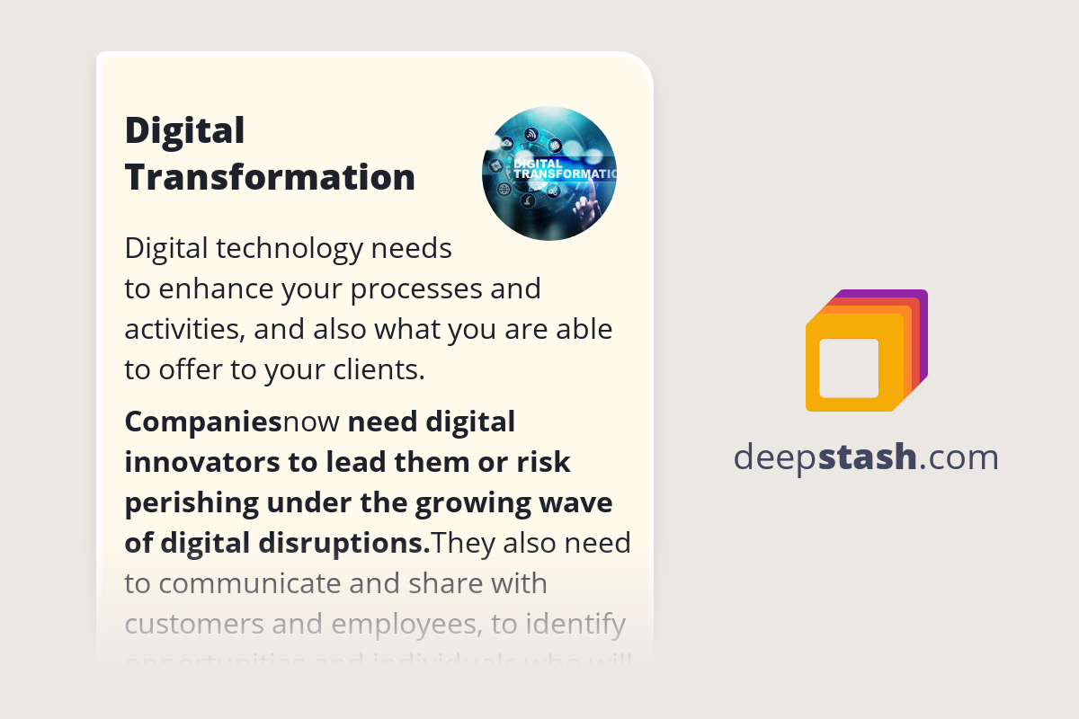 Digital Transformation - Deepstash