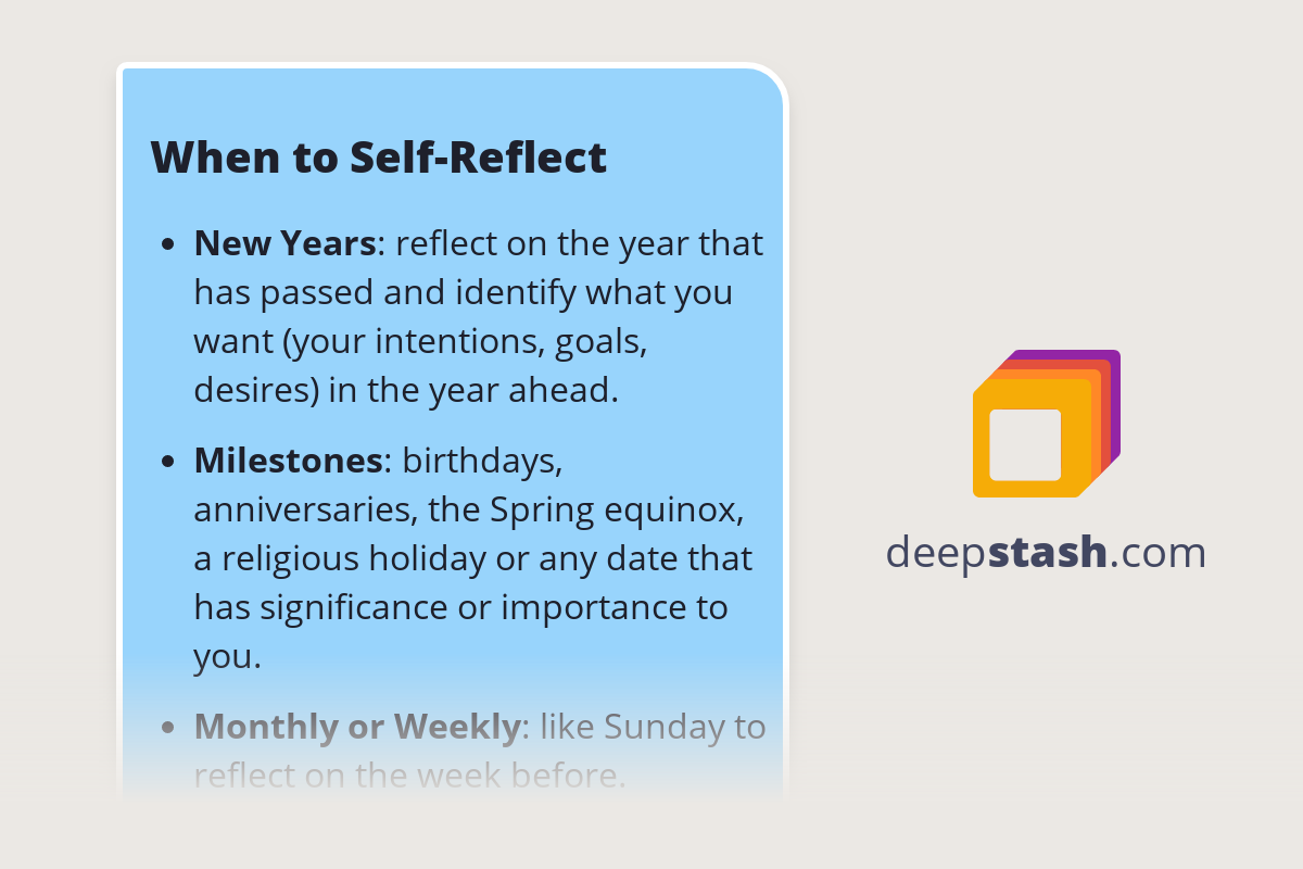 When to Self-Reflect - Deepstash