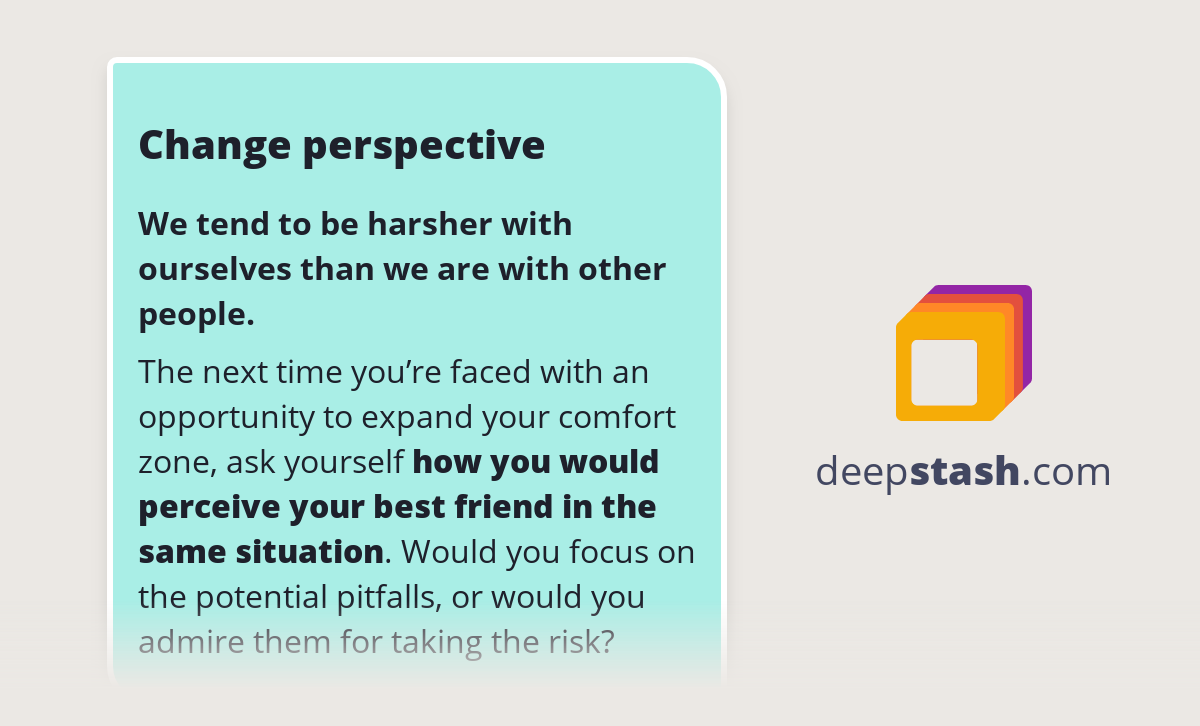 Change perspective - Deepstash