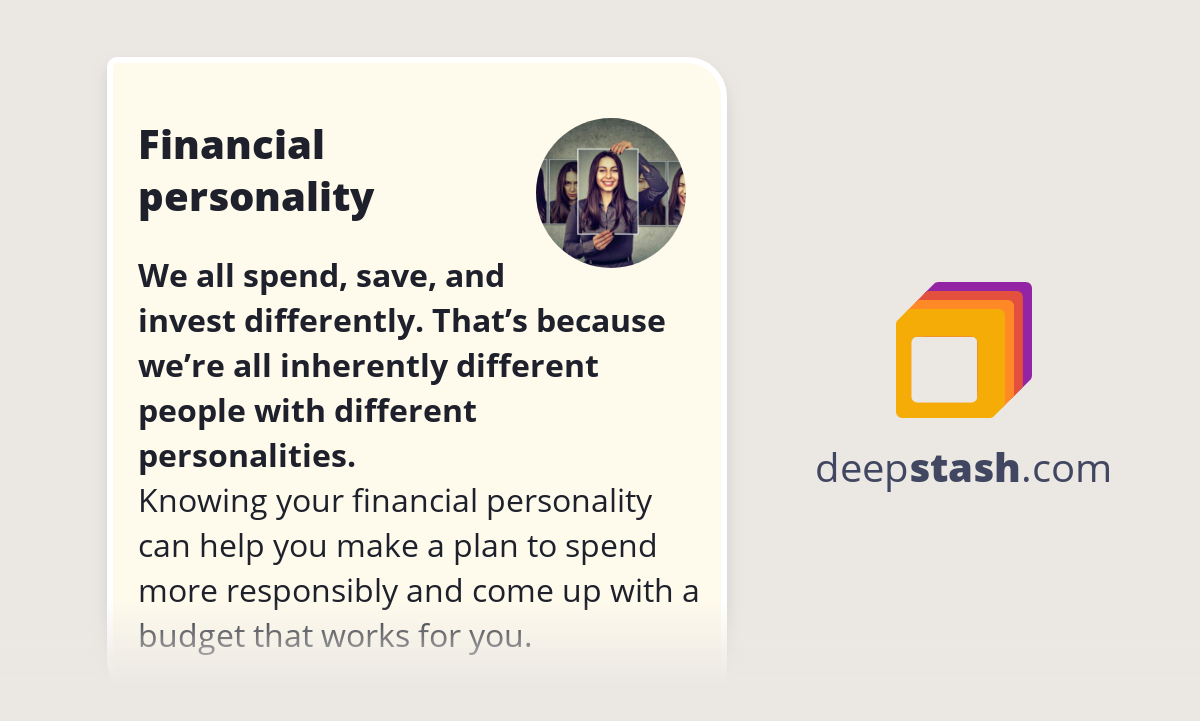 Financial personality - Deepstash