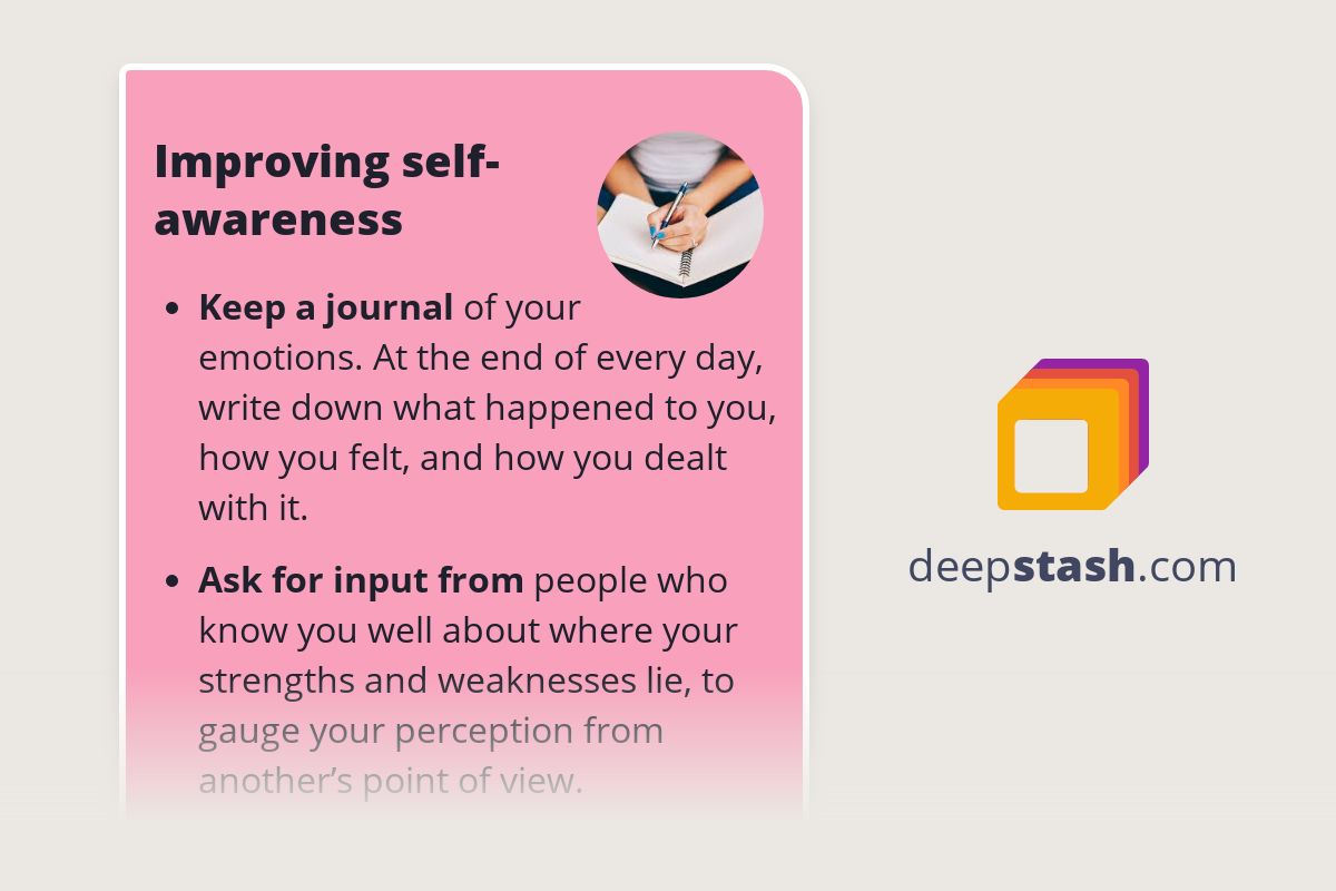 Improving self-awareness - Deepstash
