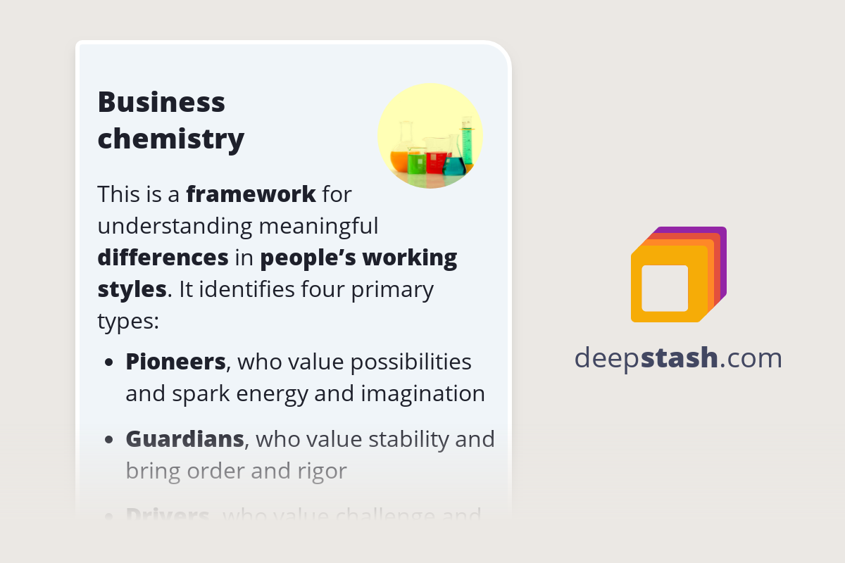 Business chemistry - Deepstash