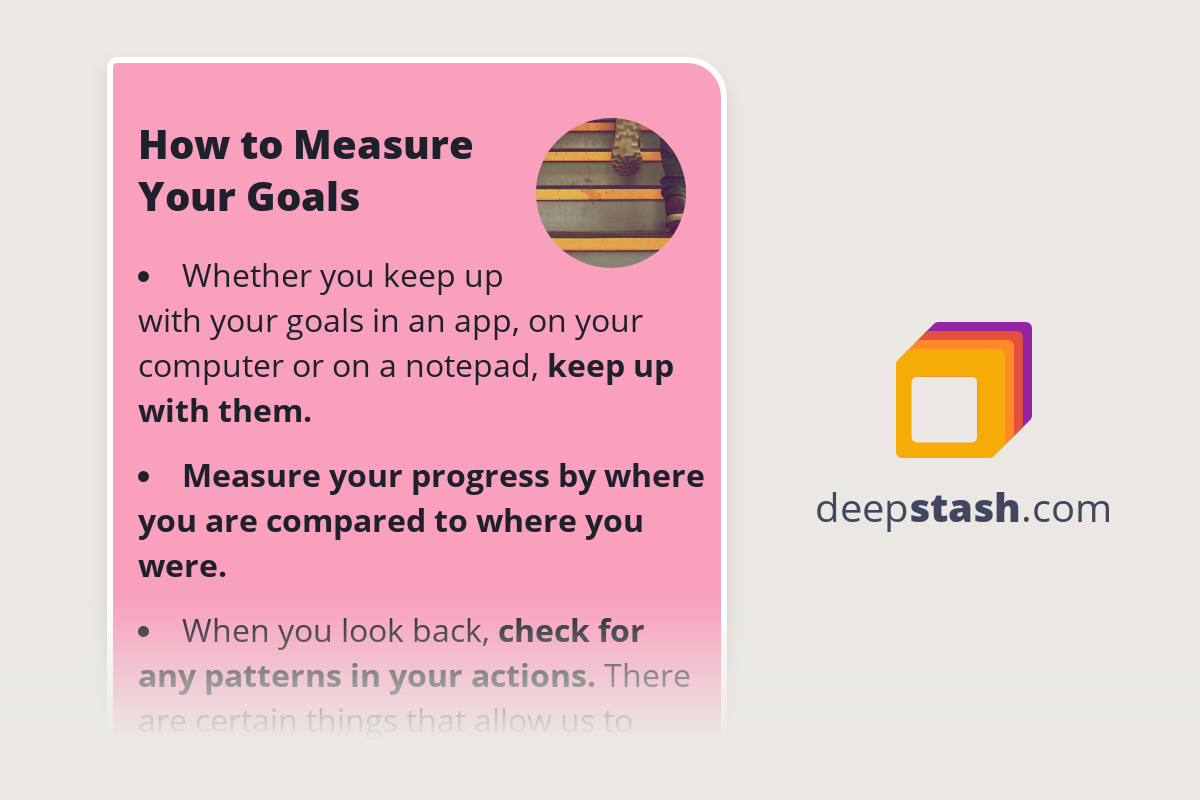 How To Measure Your Goals Deepstash