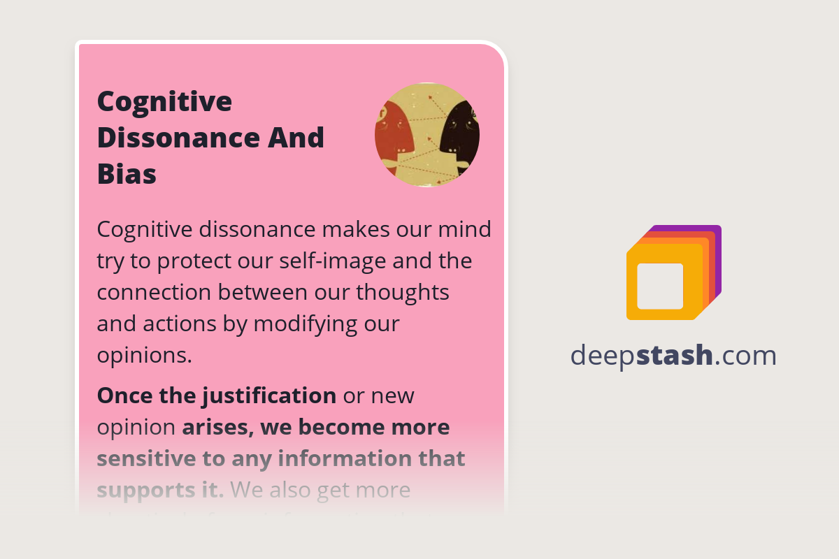 Cognitive Dissonance And Bias - Deepstash