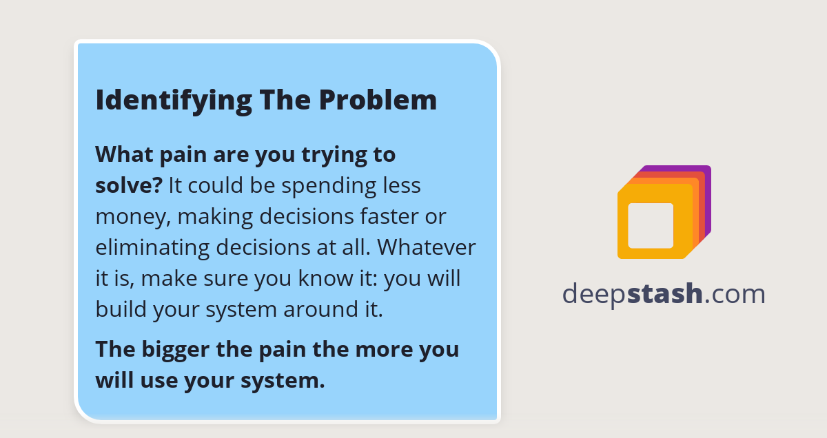 Identifying The Problem - Deepstash