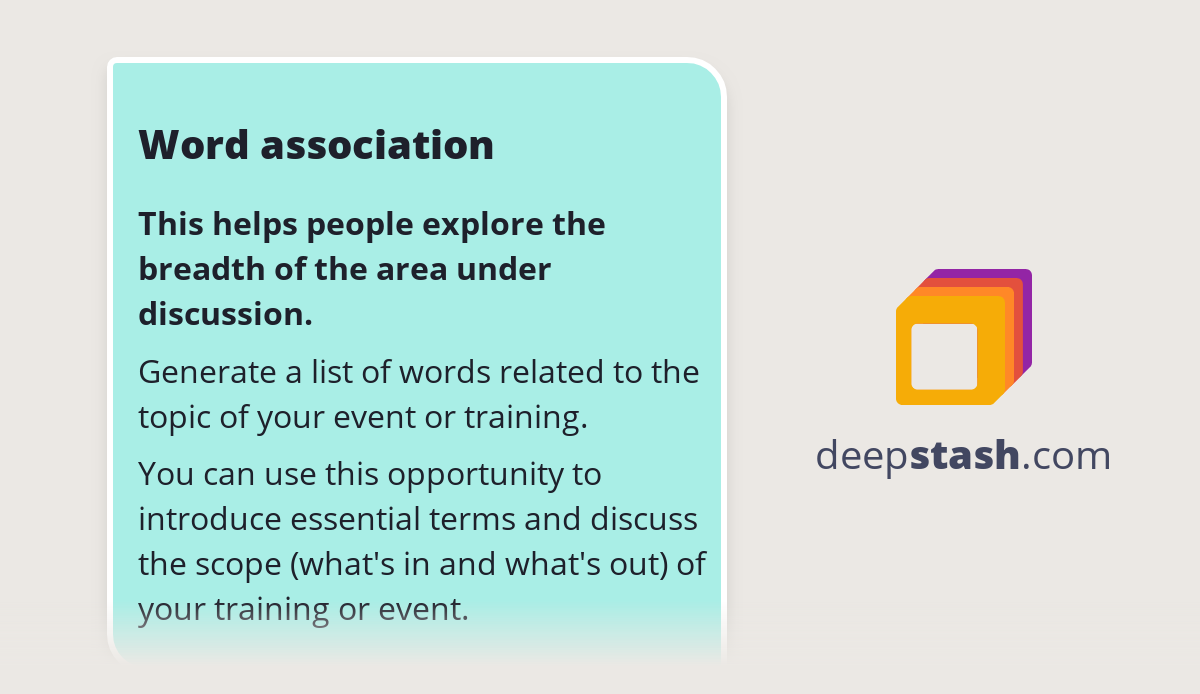 Word association - Deepstash