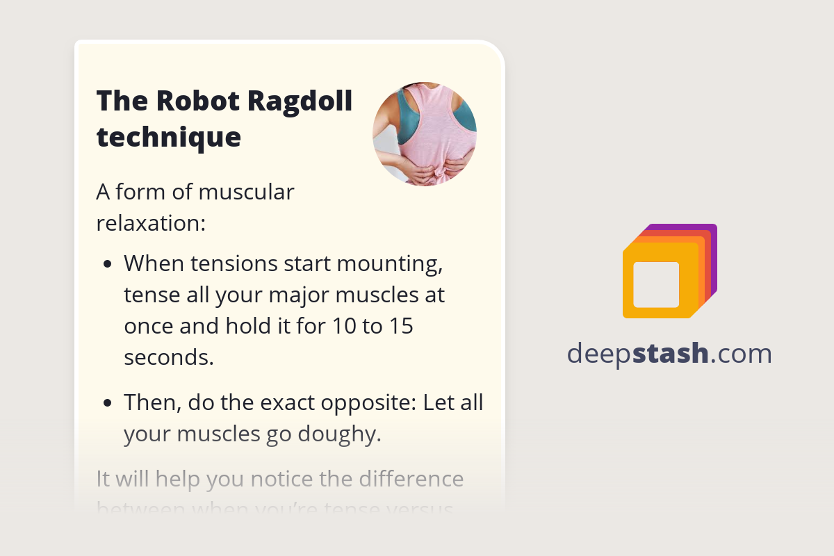 The Robot Ragdoll technique - Deepstash