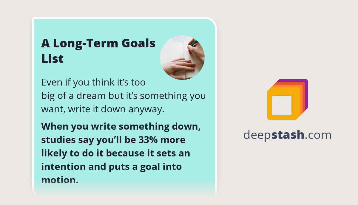 A Long Term Goals List Deepstash A Long Term Goals List Deepstash
