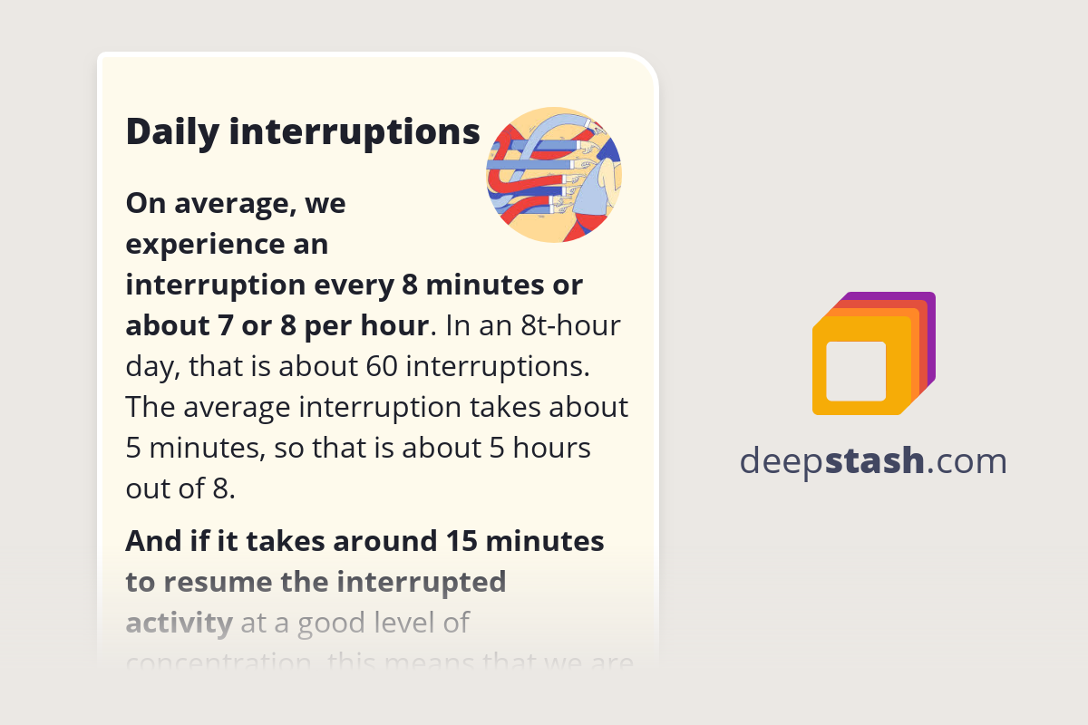 Daily interruptions - Deepstash