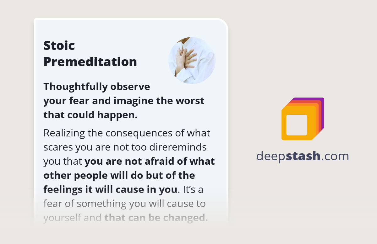 Stoic Premeditation - Deepstash