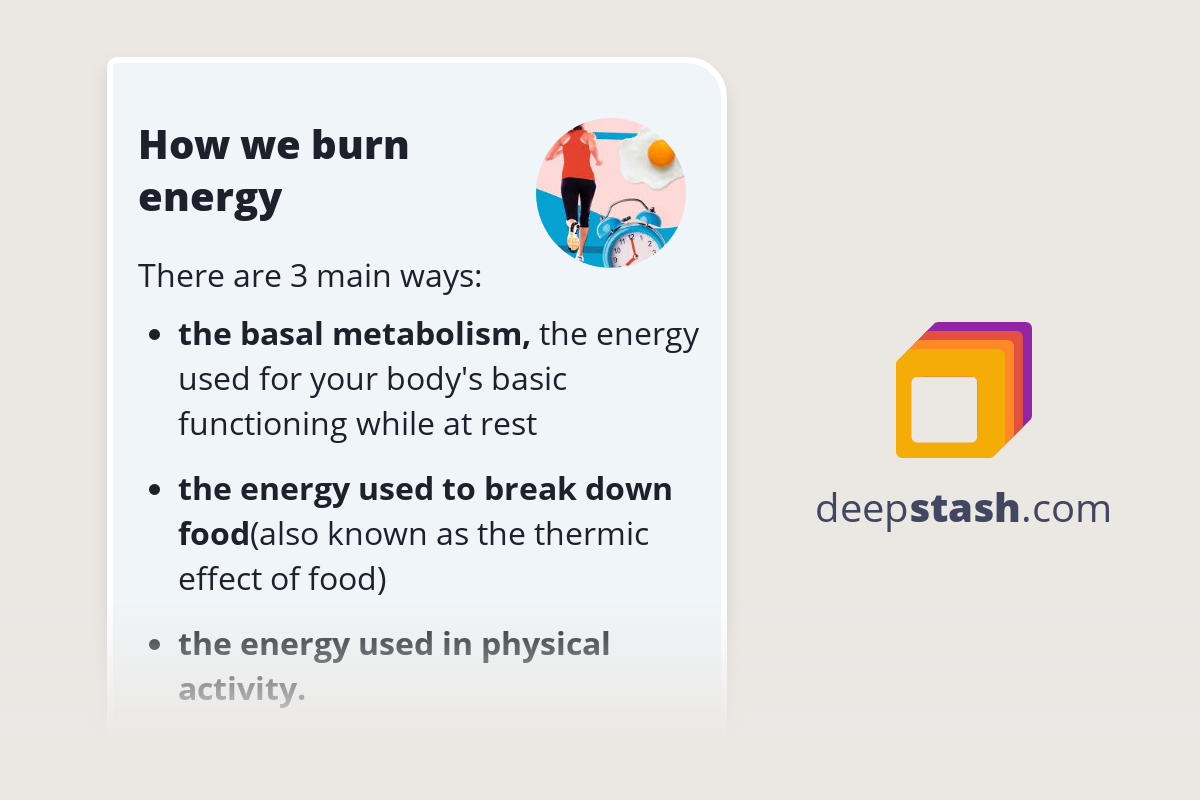How we burn energy - Deepstash