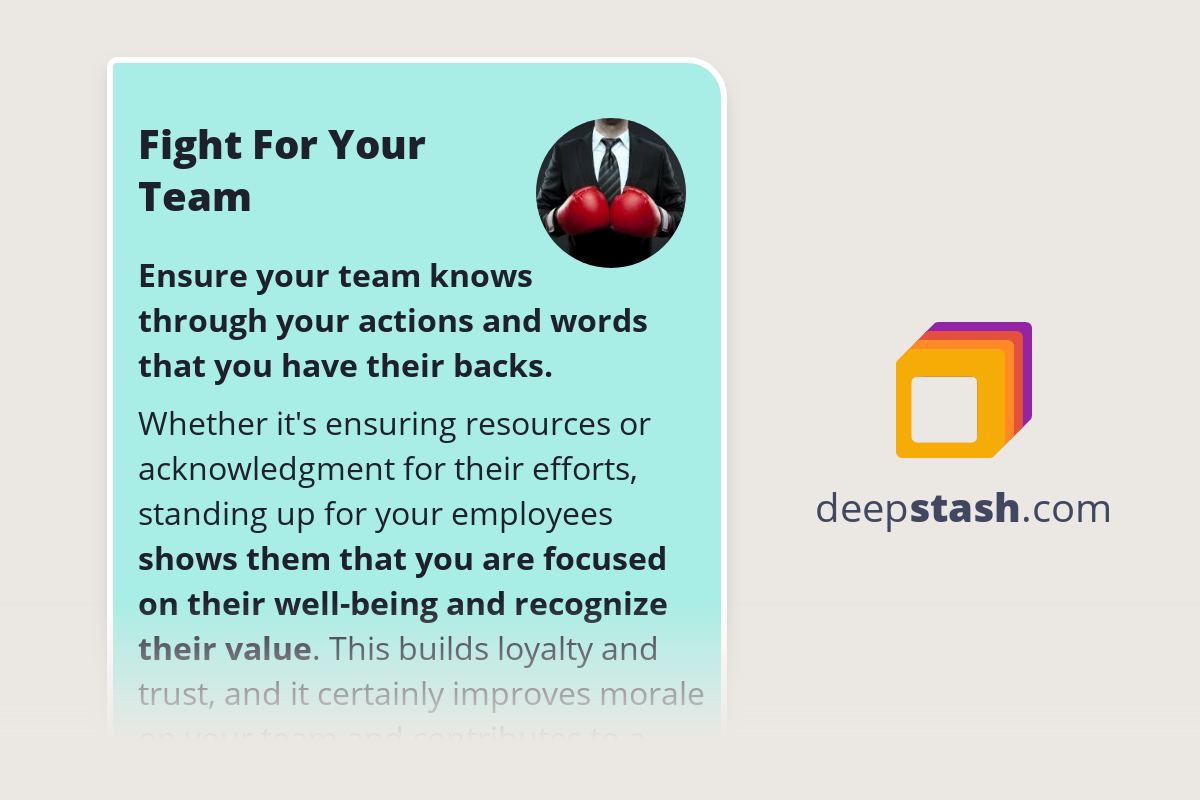 Fight For Your Team - Deepstash