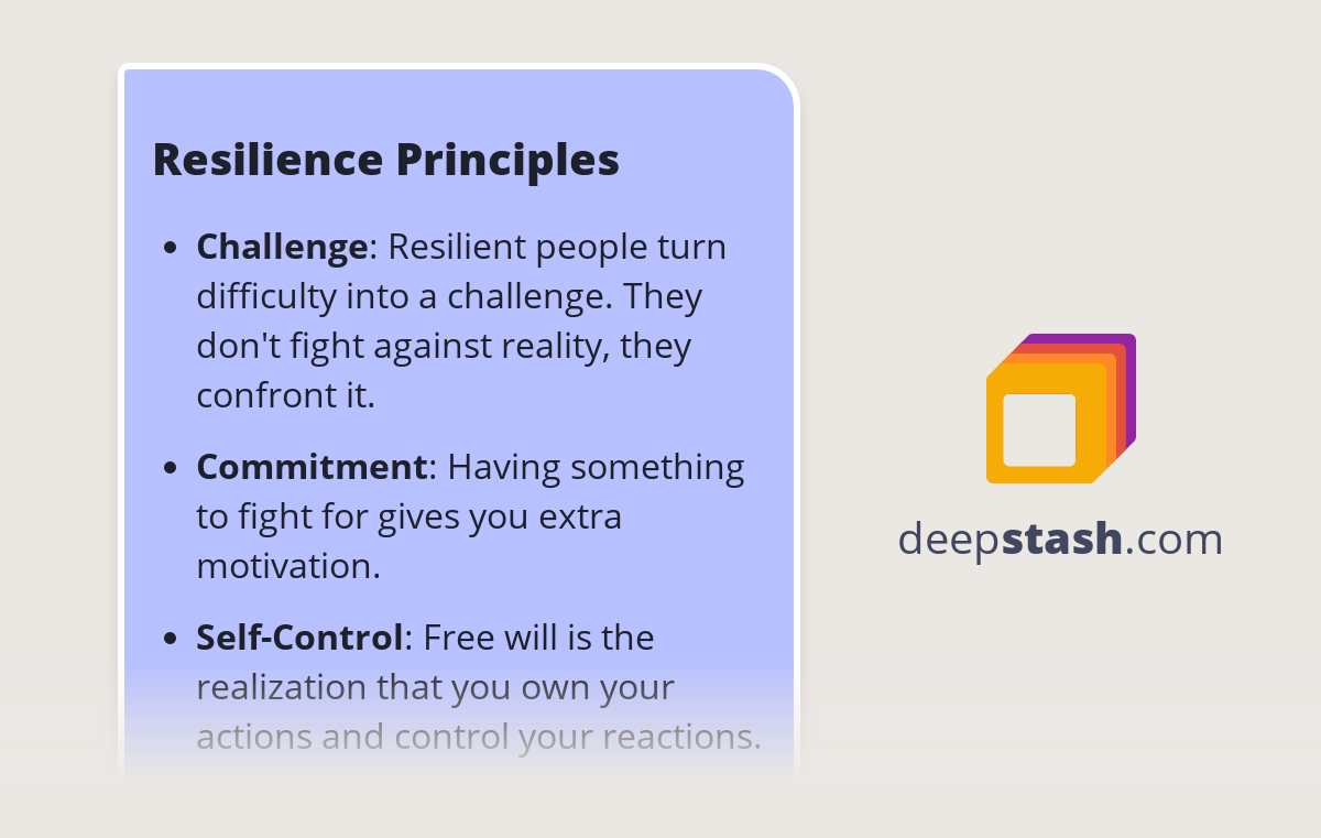 Resilience Principles - Deepstash