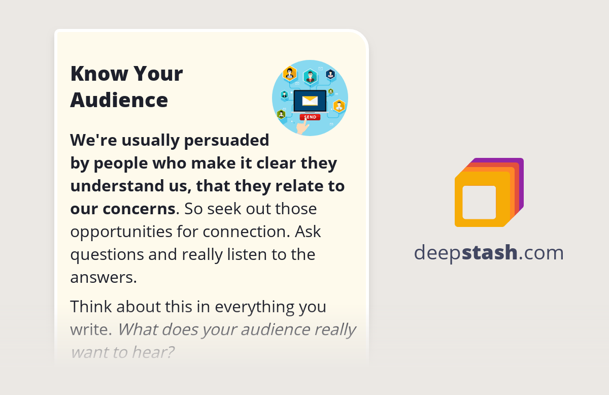 Know Your Audience - Deepstash