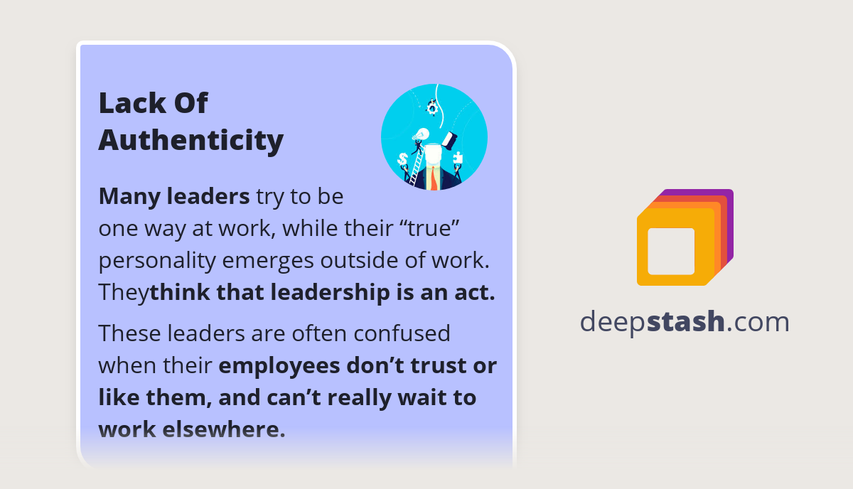Lack Of Authenticity - Deepstash