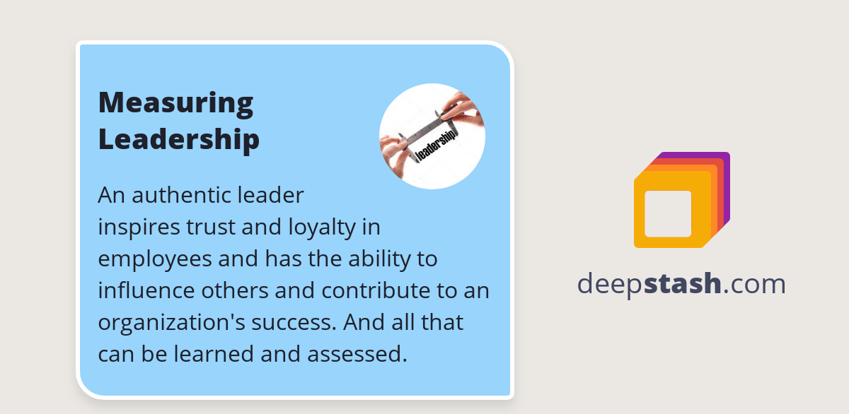 Measuring Leadership - Deepstash