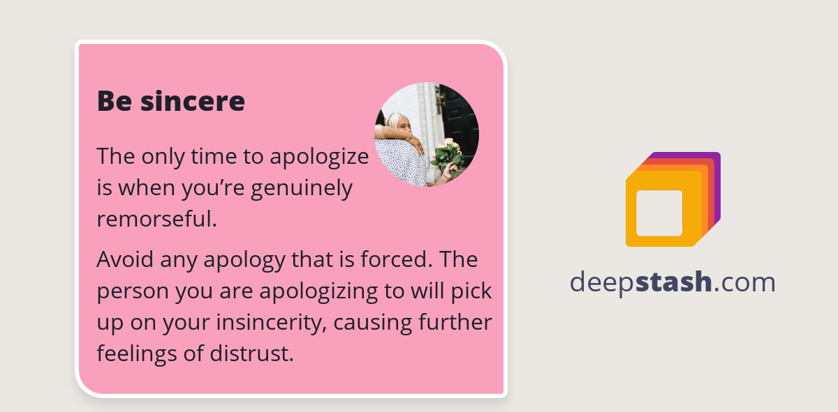 Be sincere - Deepstash