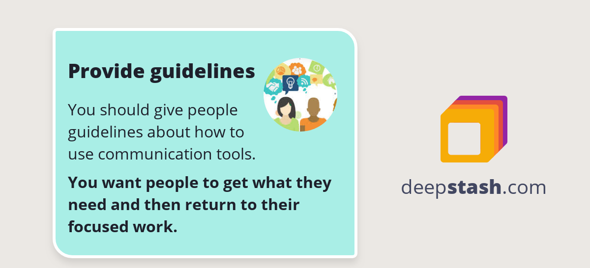 Provide guidelines - Deepstash