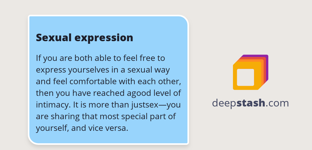 Sexual expression - Deepstash
