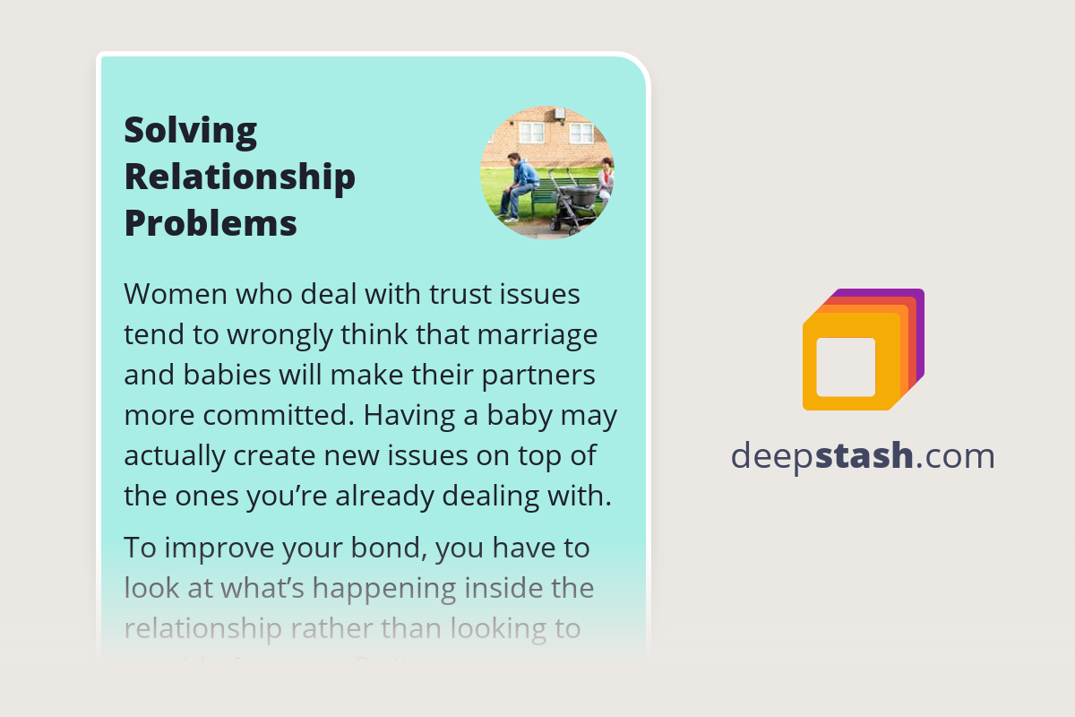 Solving Relationship Problems - Deepstash