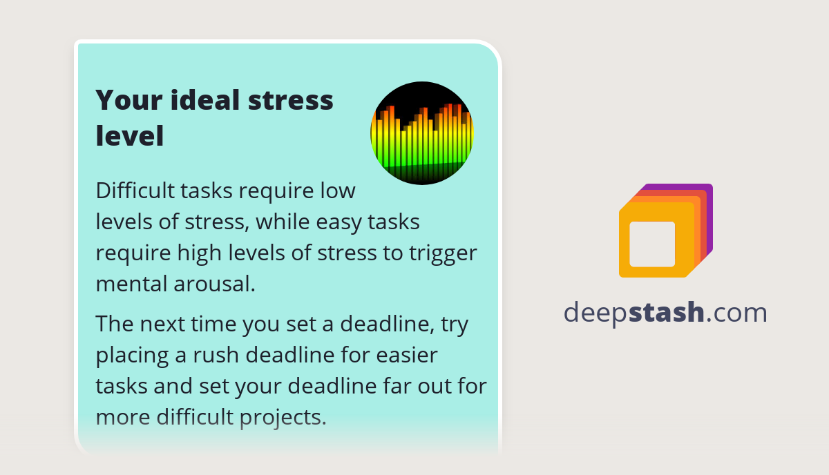 Your ideal stress level - Deepstash