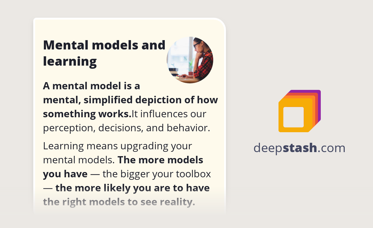 Mental models and learning - Deepstash