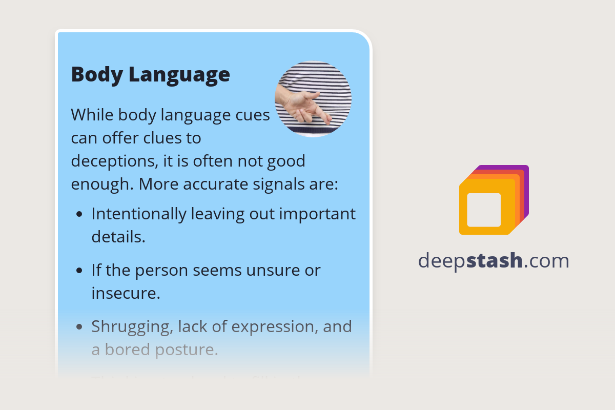Body Language - Deepstash