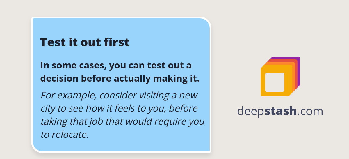 Test it out first - Deepstash