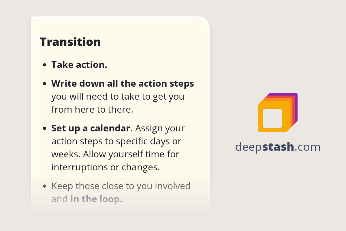 Transition - Deepstash