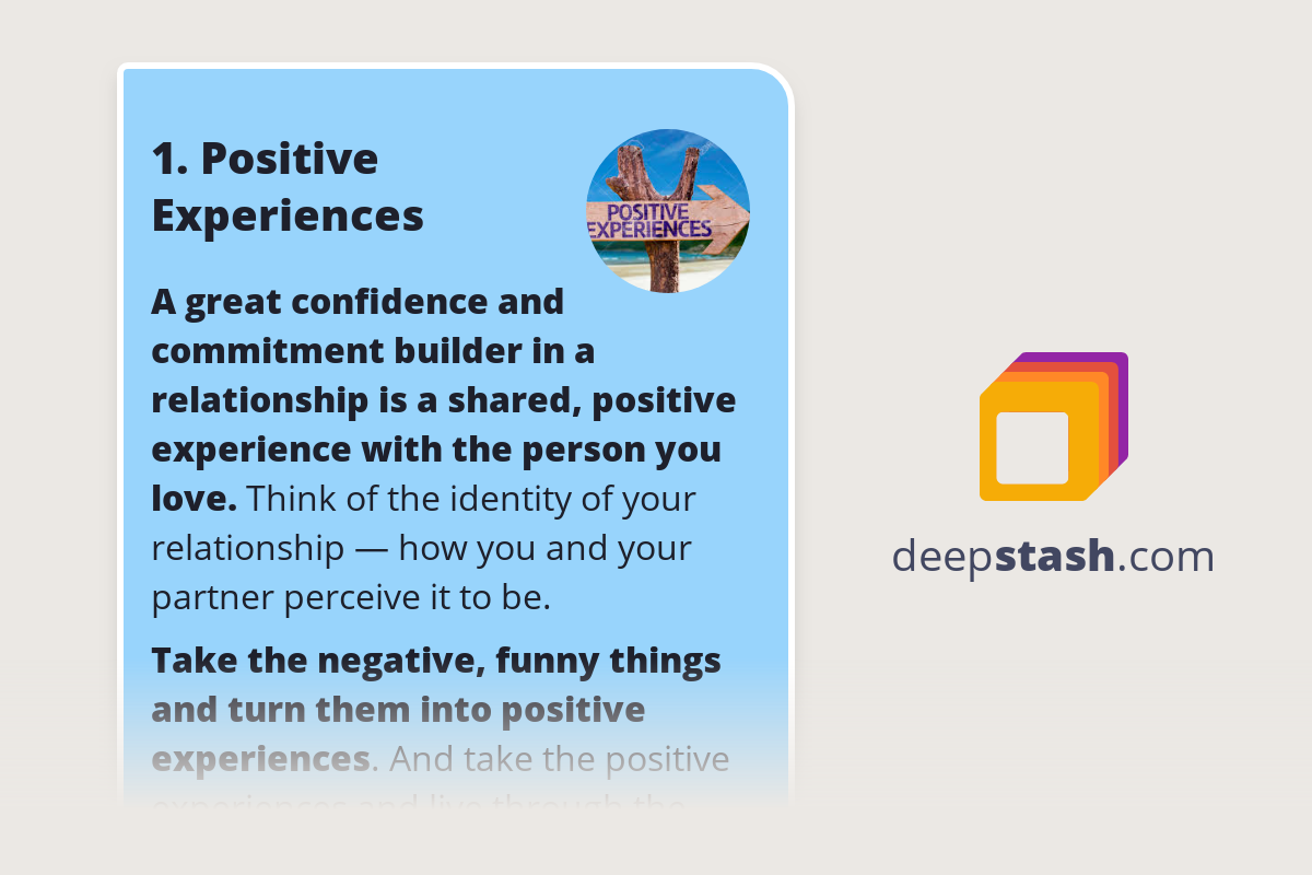 1. Positive Experiences - Deepstash