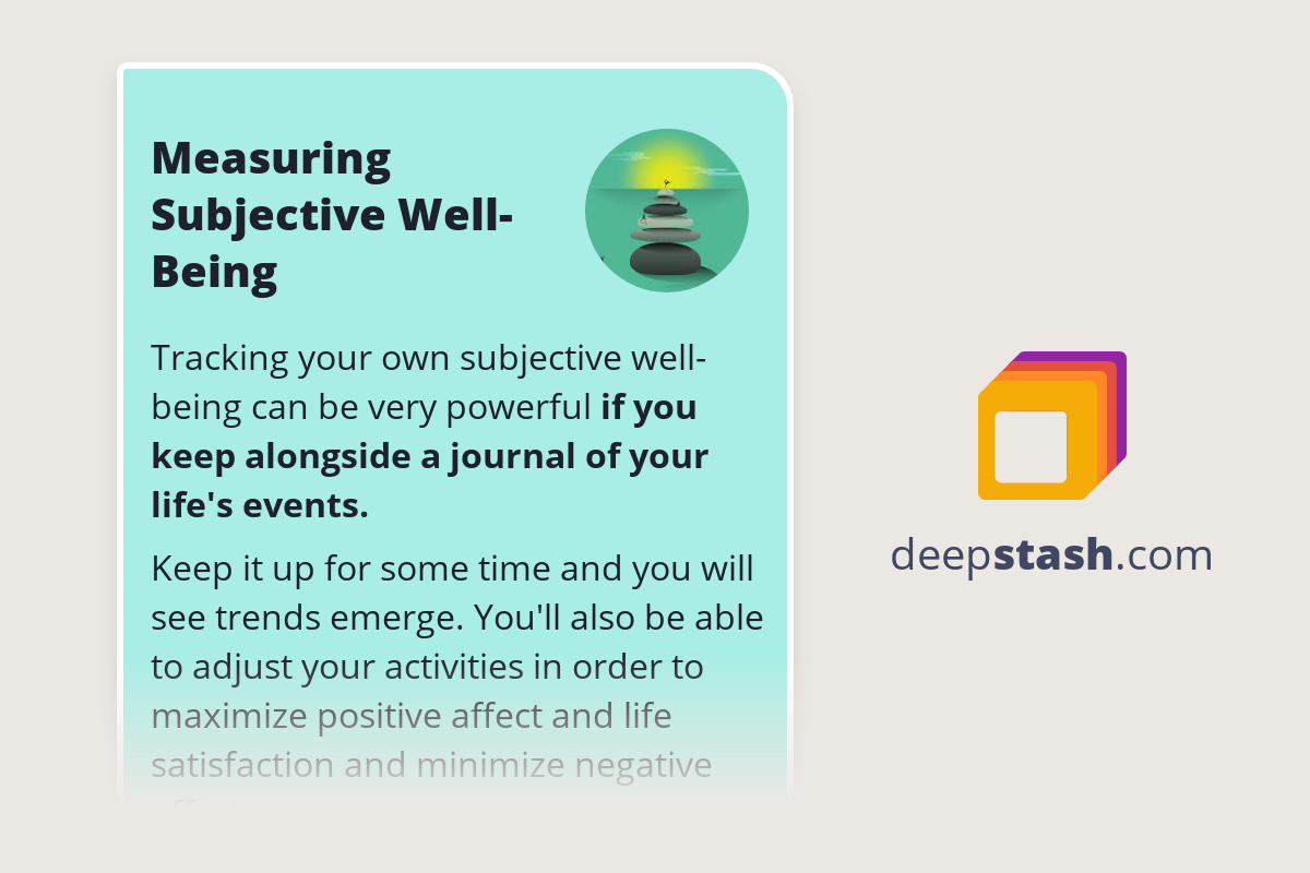 Measuring Subjective Well-Being - Deepstash