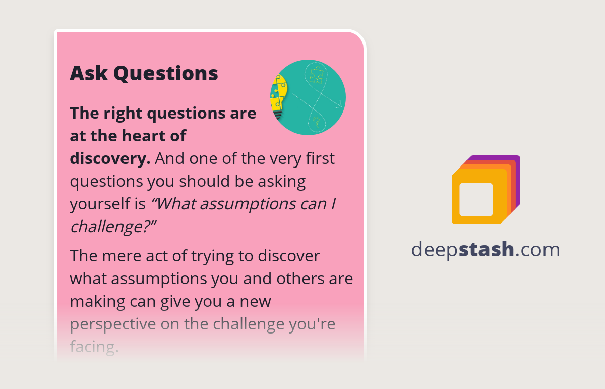Ask Questions - Deepstash